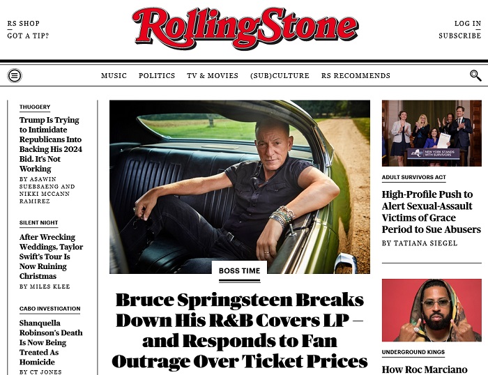 Springsteen comments on ticket controversy in Rolling Stone interview